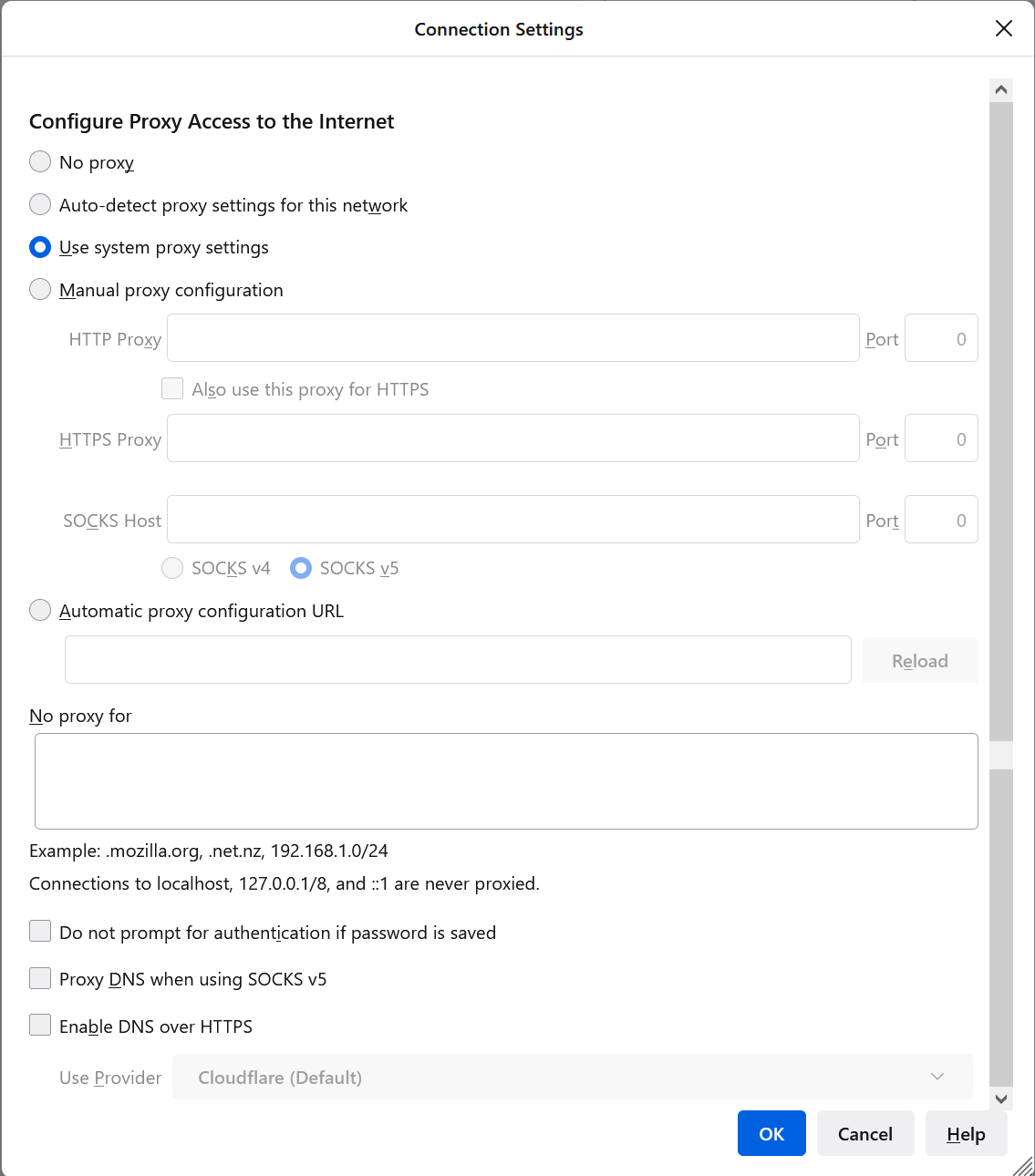 Configuring Mozilla Firefox Browsers for a Proxy Service